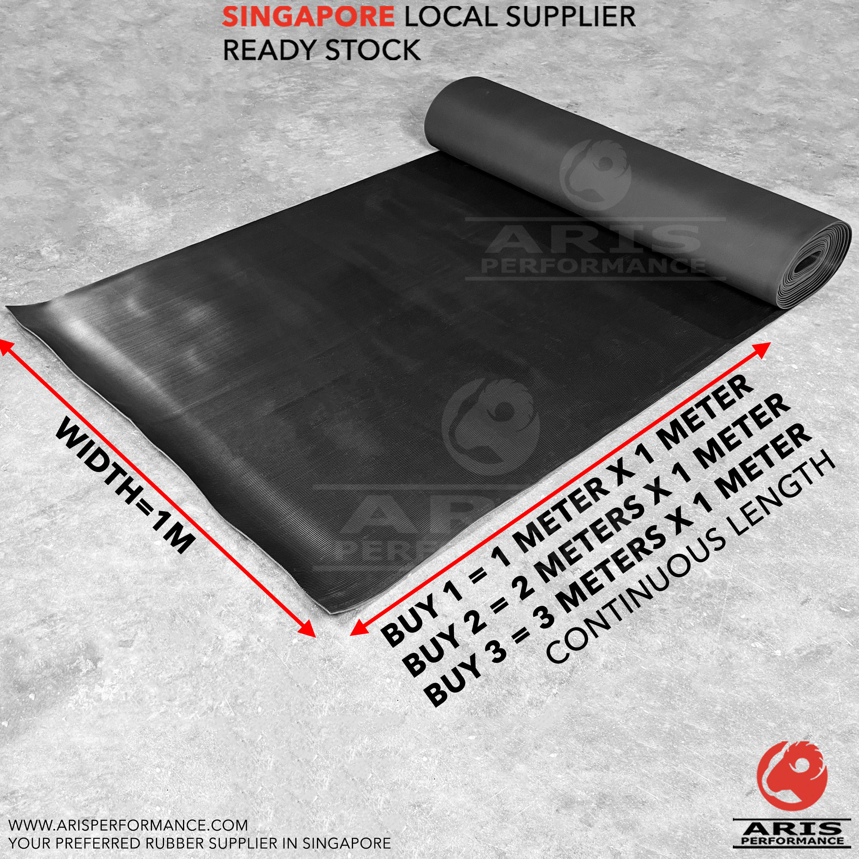 Corrugated Rubber Sheet, Fine Ribbed Rubber Floor Mat, Anti Slip ...