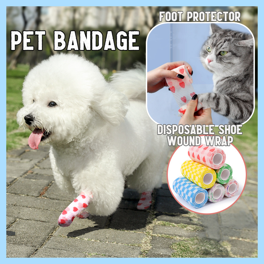 [SG] Pet Shoe Foot Wraps/ Pet Bandage/ Dog Foot Cover/ Dog Paws ...