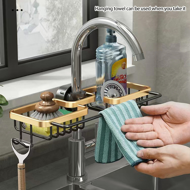 kitchen sink rack Metal Sink storage rack Draining rack for rags and ...