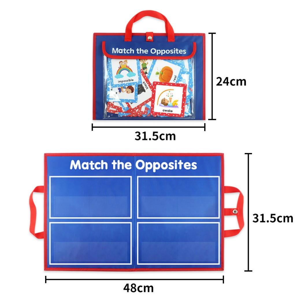 Match The Opposites Flash Cards Pocket Chart Card Match It Cards Game ...