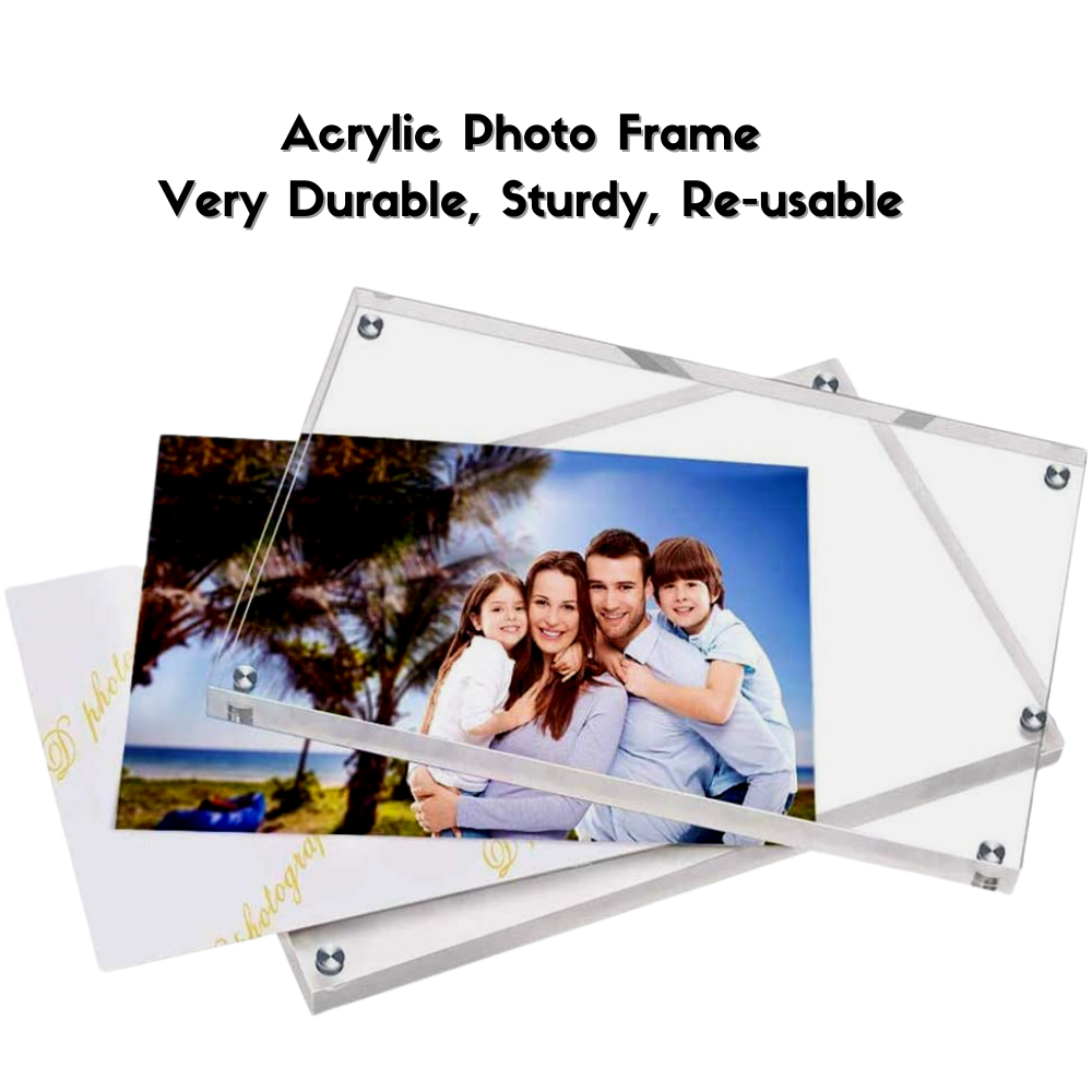 [SG] Ditadot Clear Acrylic Photo Frame (10mm+10mm) Desktop Magnetic ...