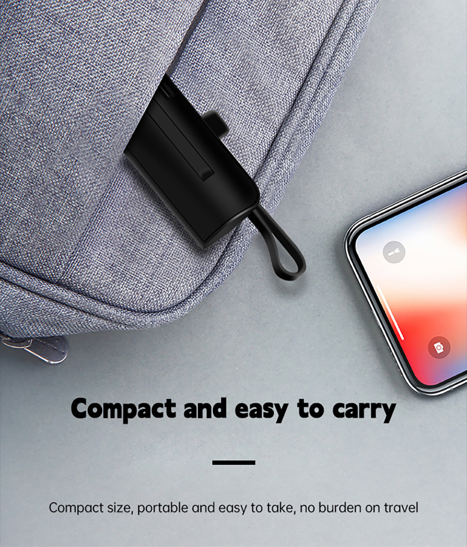 🔥SG🔥 2 in 1 Mini Powerbank with Cable Fast Charging 5000mAh Portable ...