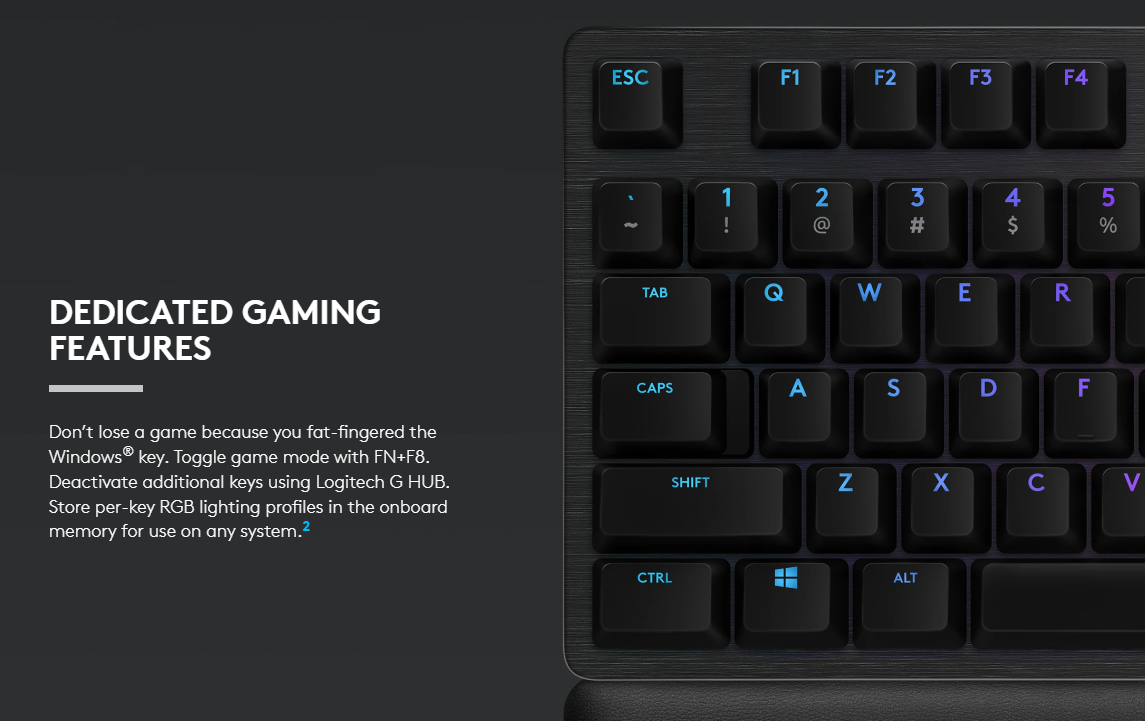 Logitech G513 Brown GX Tactile Key Switch Lightsync RGB Gaming Wired ...