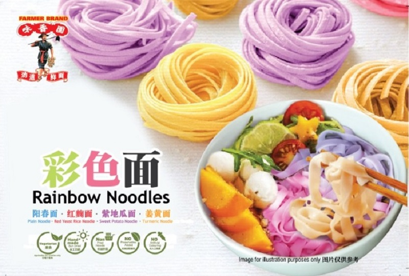 Farmer Brand Knife Sliced Rainbow Noodles 400g (80g x 4 packs ...
