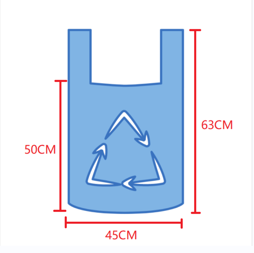 80 pcs Disposable Vest Trash Bags Big Waste Bag Portable Strong Rubbish ...