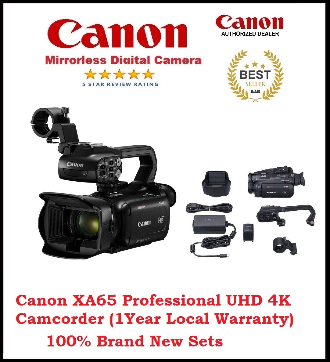 Canon XA65 Professional UHD 4K Camcorder (1Year Local Warranty ...