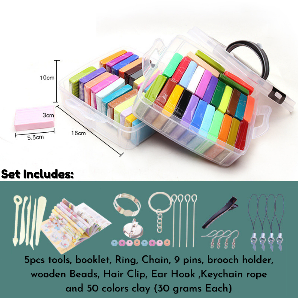 [SG] Ditadot Polymer Clay Set Kit with Sculpting Tools Oven Bake ...