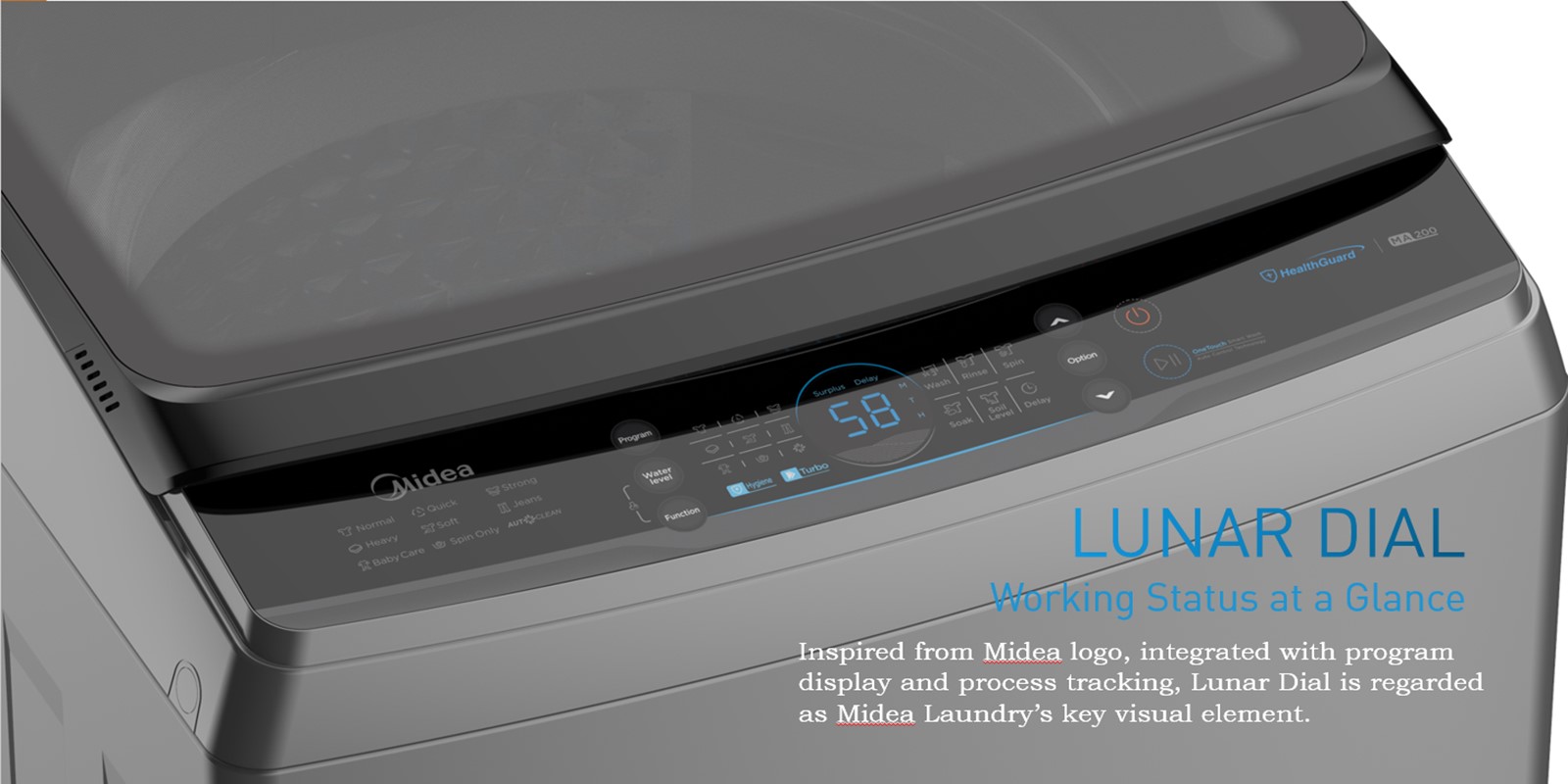 MIDEA MA200W85 8.5KG TOP LOAD WASHING MACHINE - 2 YEARS MIDEA WARRANTY ...