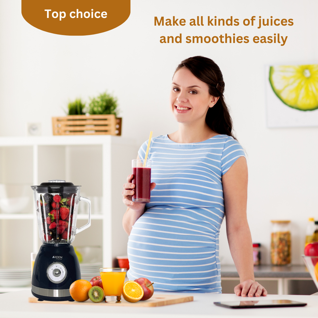 Arden Glass Jar 1.5L Tabletop Blender w Grinder, Smoothies with 6-blade ...