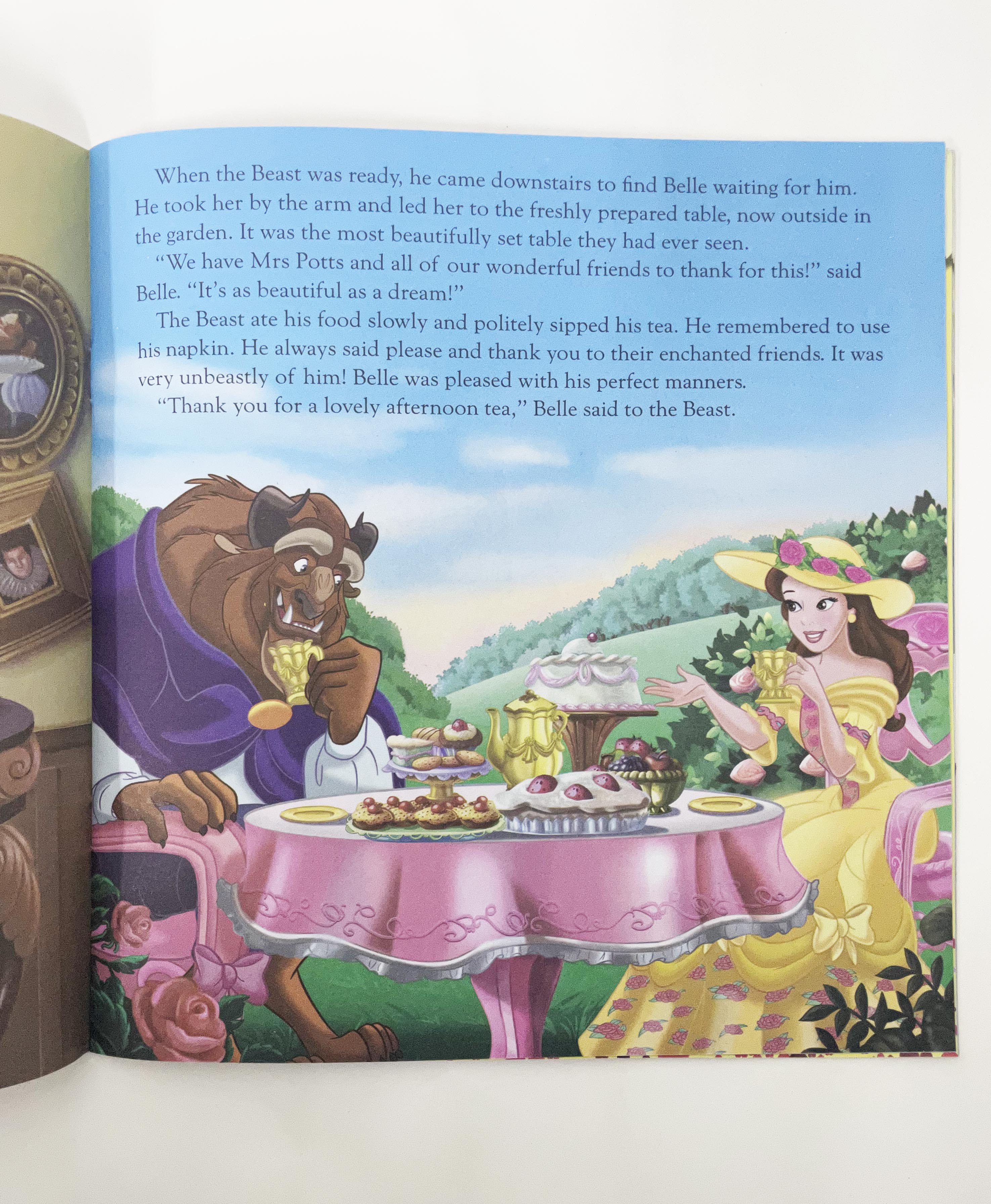 Disney Princess Story Book Tea Party Playset for Kids with 11pc Ceramic ...