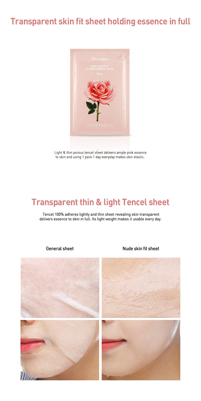 [JMSOLUTION] GLOW LUMINOUS FLOWER FIRMING MASK ROSE (10sheets) | Shopee ...