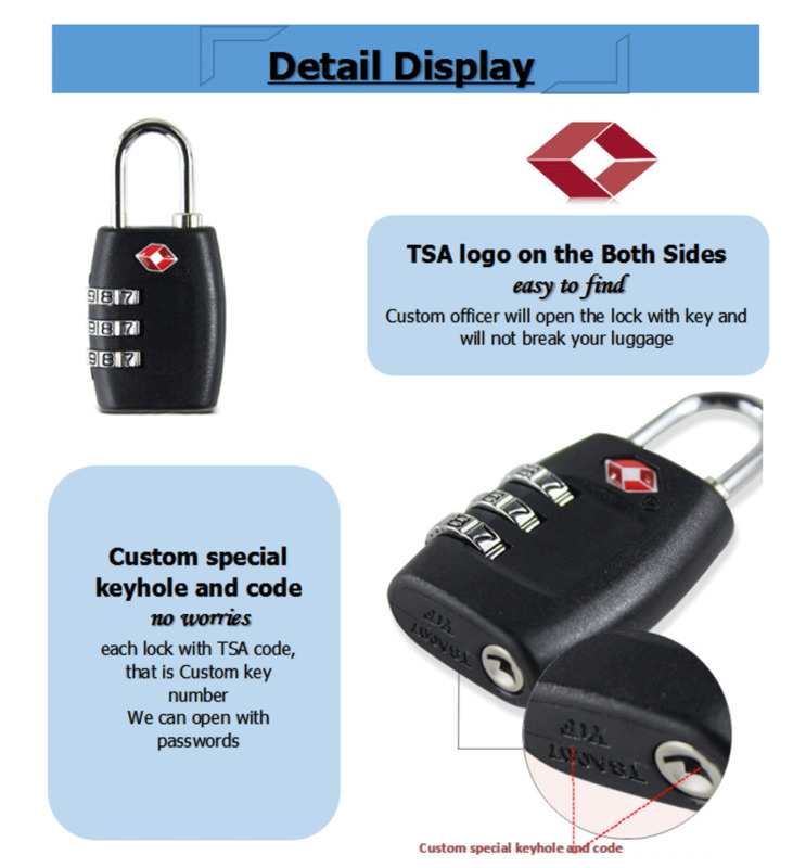 🔥SG STOCK🔥 TSA Approved Luggage Lock, Combination Padlock for Travel ...