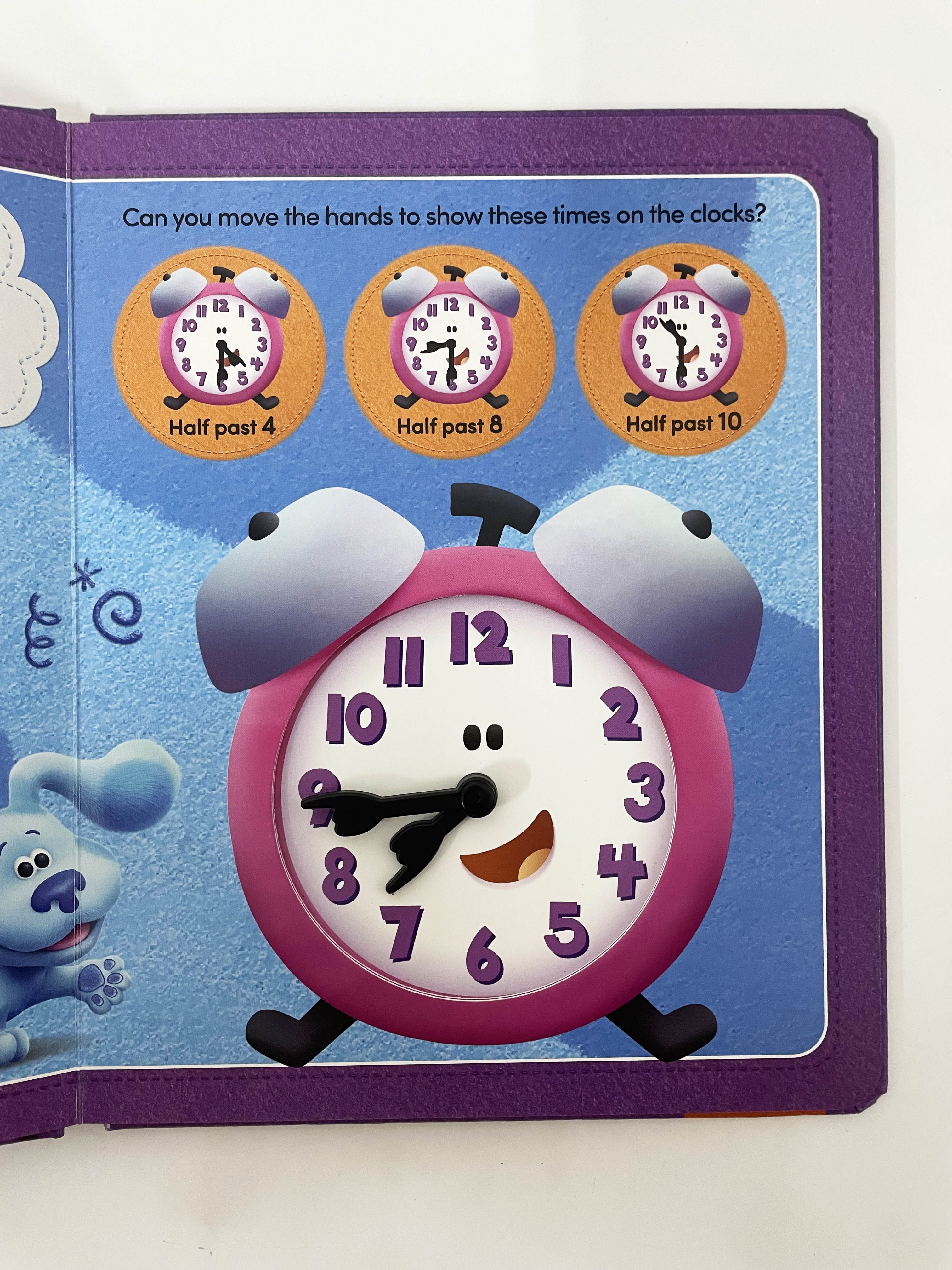 Blues Clues Tell The Time Story Book For Kids With Clock To Learn About ...