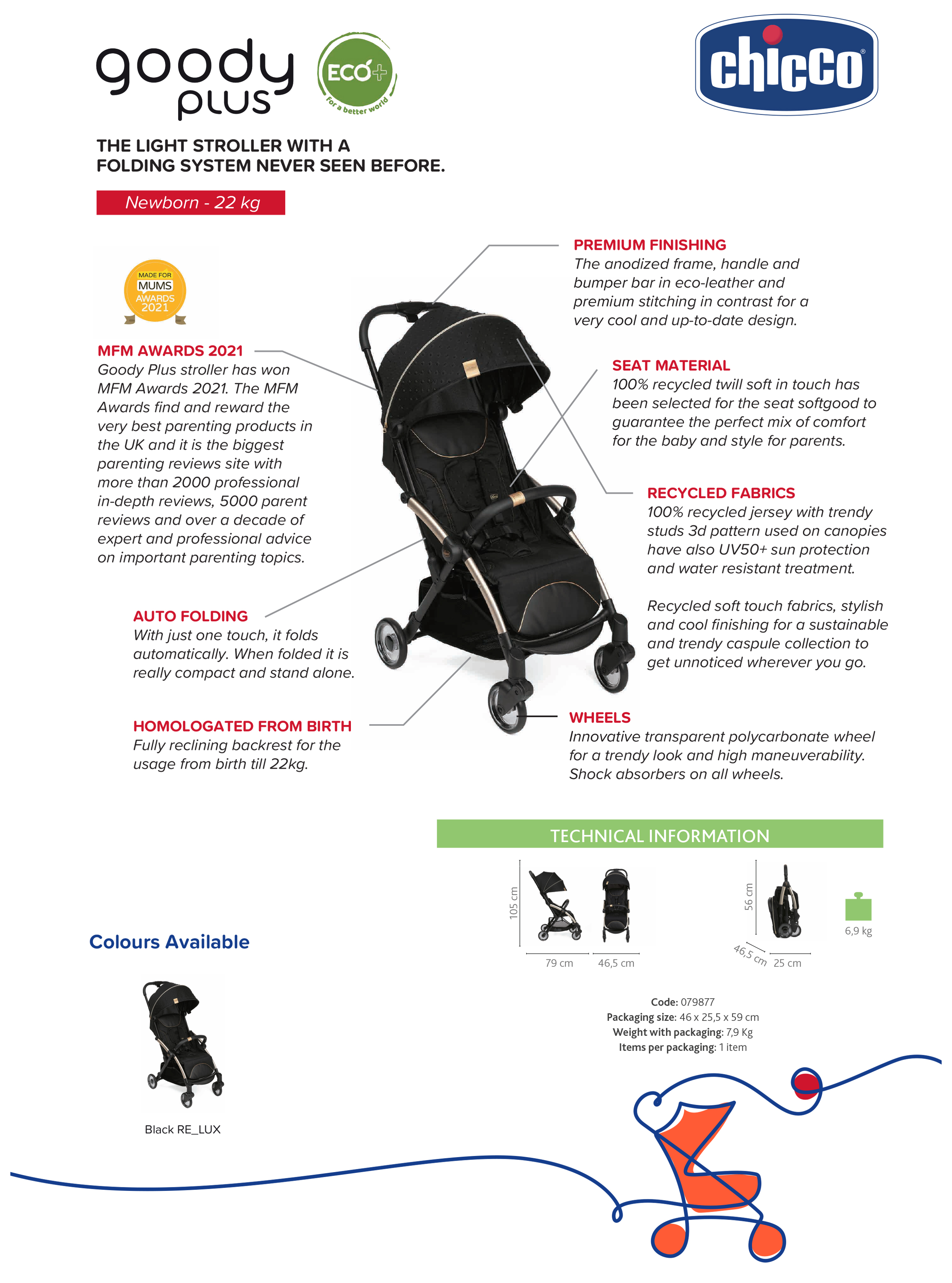 Chicco Goody Plus Stroller (ECO+) | Shopee Singapore