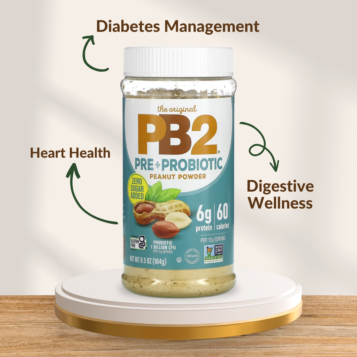 PB2 Foods, The Original PB2, Pre + Probiotic Peanut Powder - Digestive ...