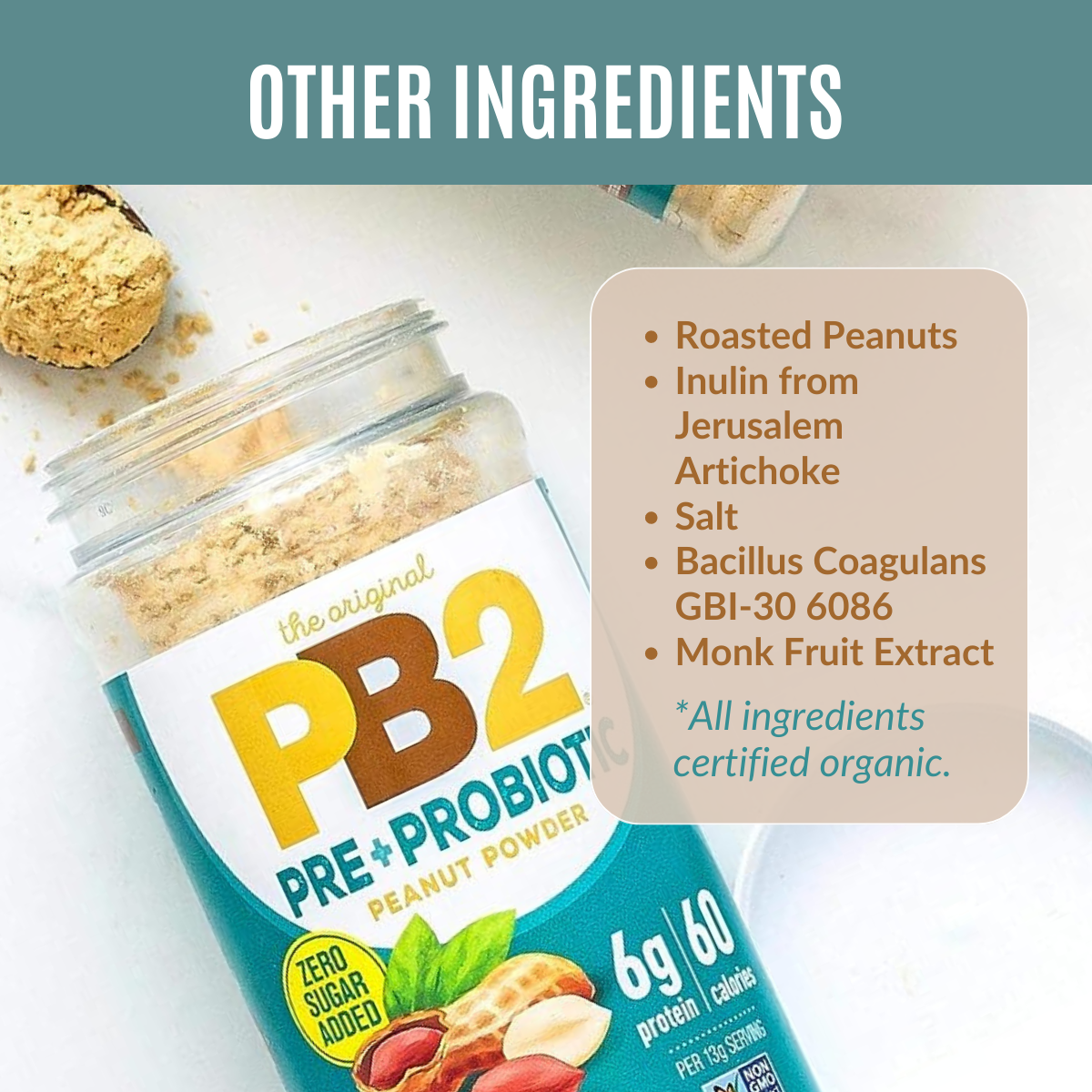 PB2 Foods, The Original PB2, Pre + Probiotic Peanut Powder - Digestive ...