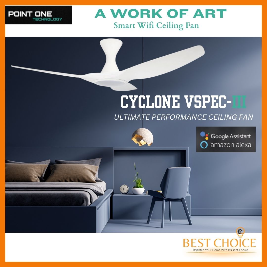 [CDC SG60] PO ECO FAN CYCLONE VSPEC-III SMART WIFI Ceiling FAN DC Motor ...
