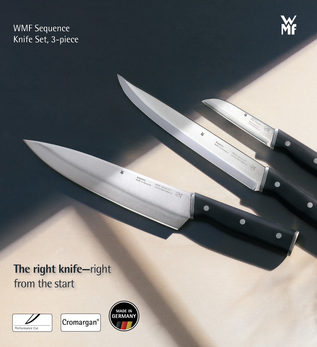 Wmf Sequence Knife Set 3 Piece Shopee Singapore