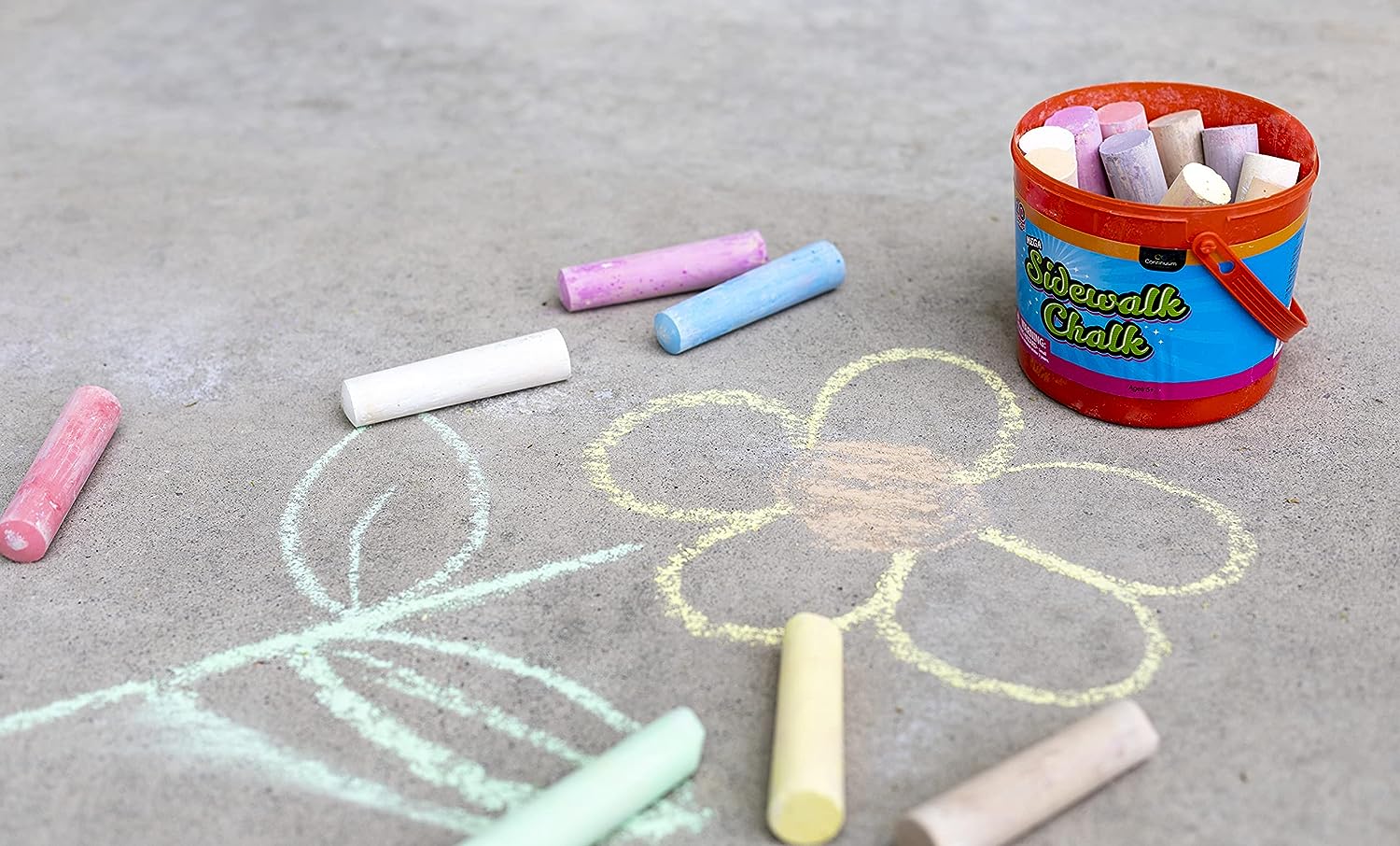 Continuum Games Mega Sidewalk Chalk Set, Indoor and Outdoor Art ...