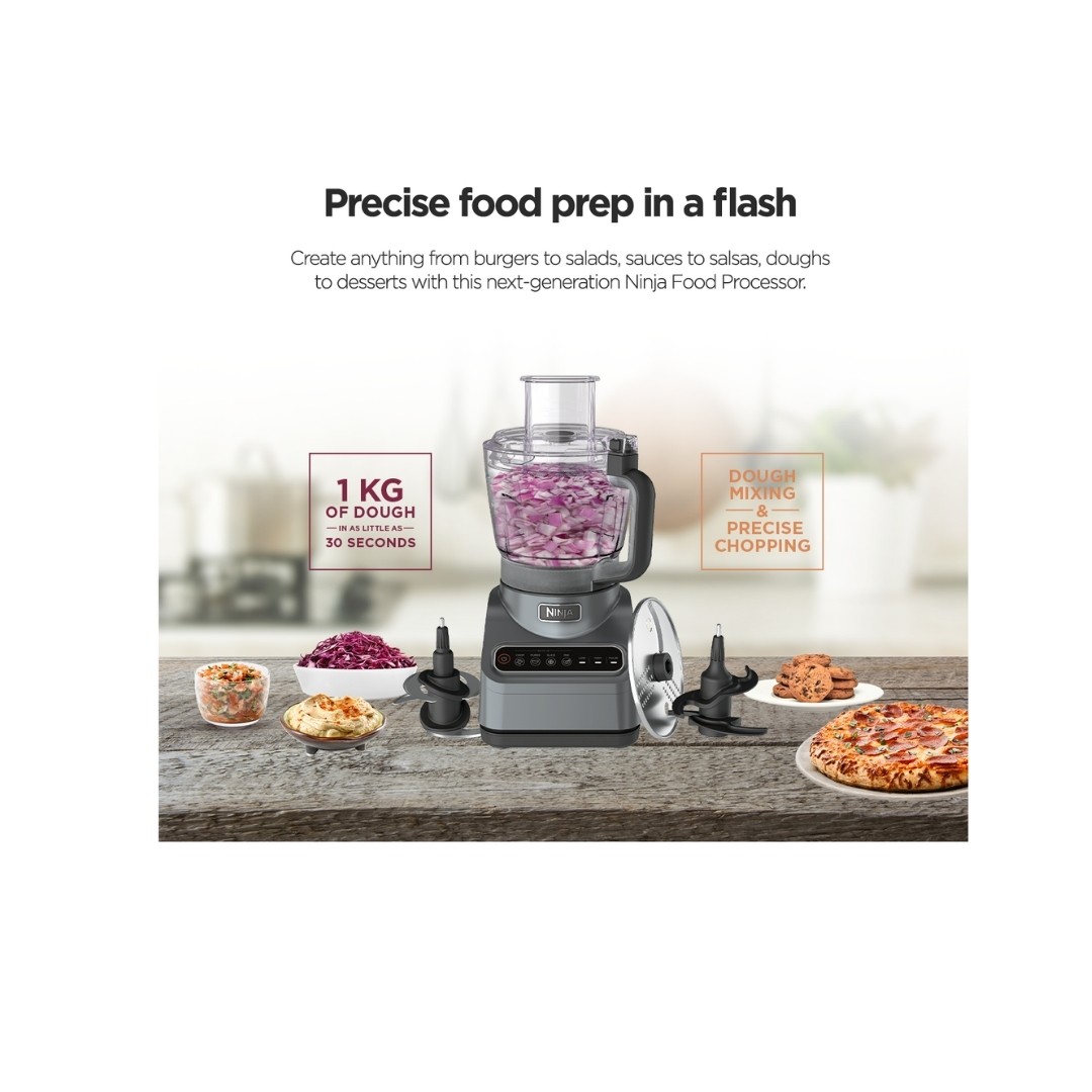 Ninja Food Processor 4 Auto Programs Chop, Puree, Slice, Mix, 3 Manual Speeds, 2.1L Bowl ...