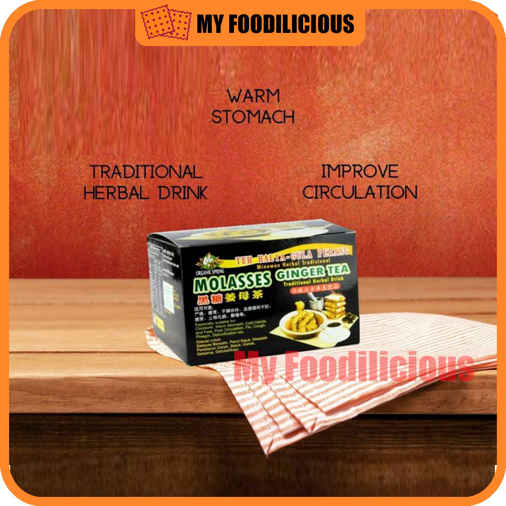 Organic Spring Molasses Ginger Tea Traditional Herbal Drink 12pcs x 15g ...