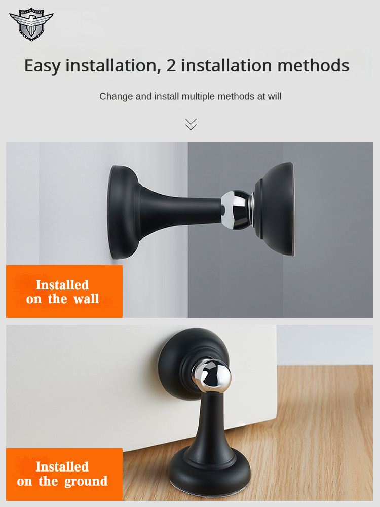 🇸🇬【SG stock】Silicone magnetic door stopper mute door stop punch-free ...