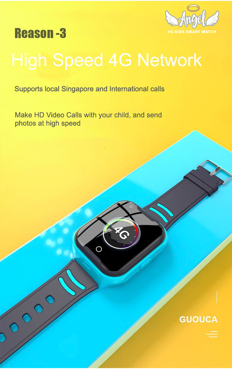 【Angel Watch】4G Kids Smart Watch With Whatsapp☆GPS Tracker☆SOS Alert ...
