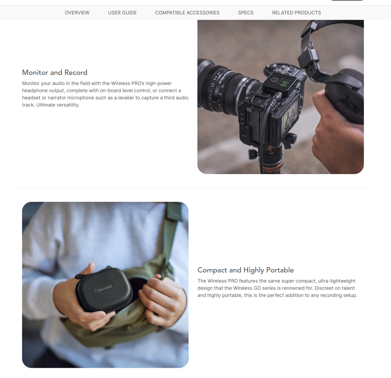 Rode Wireless Pro Compact Wireless Microphone System (2x Transmitter ...