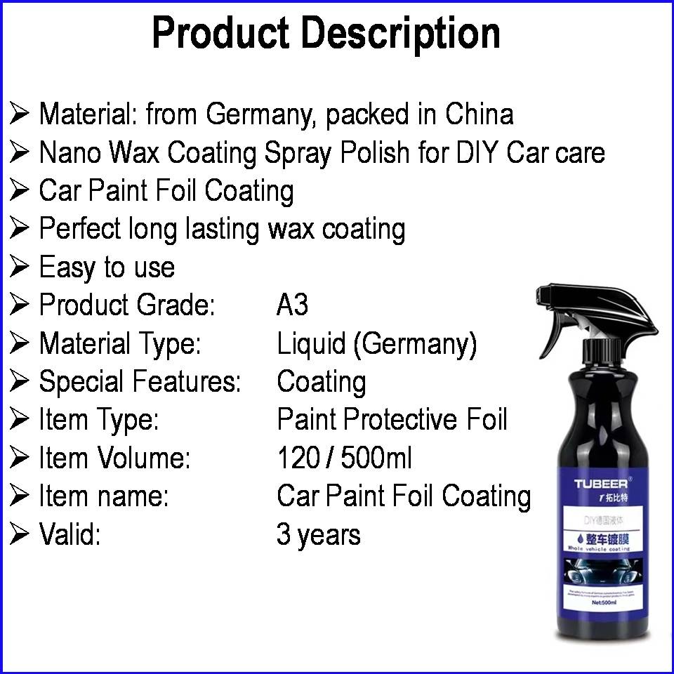 Dashboard Coating Vinyl & Whole Car Rubber Care RestoresSpray Car ...