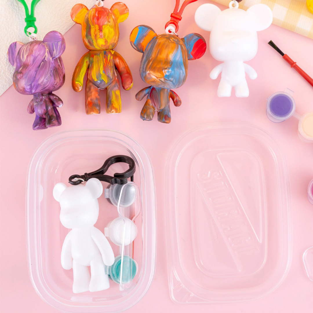 mixshop DIY Fluid Bearbrick Keychain Set Party Gift Children Toys (6 ...