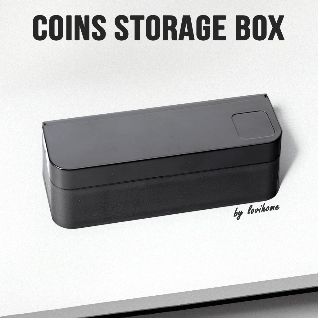 SG Ready Stock - Black Coin Storage Box - Coins Case Organiser Holder ...