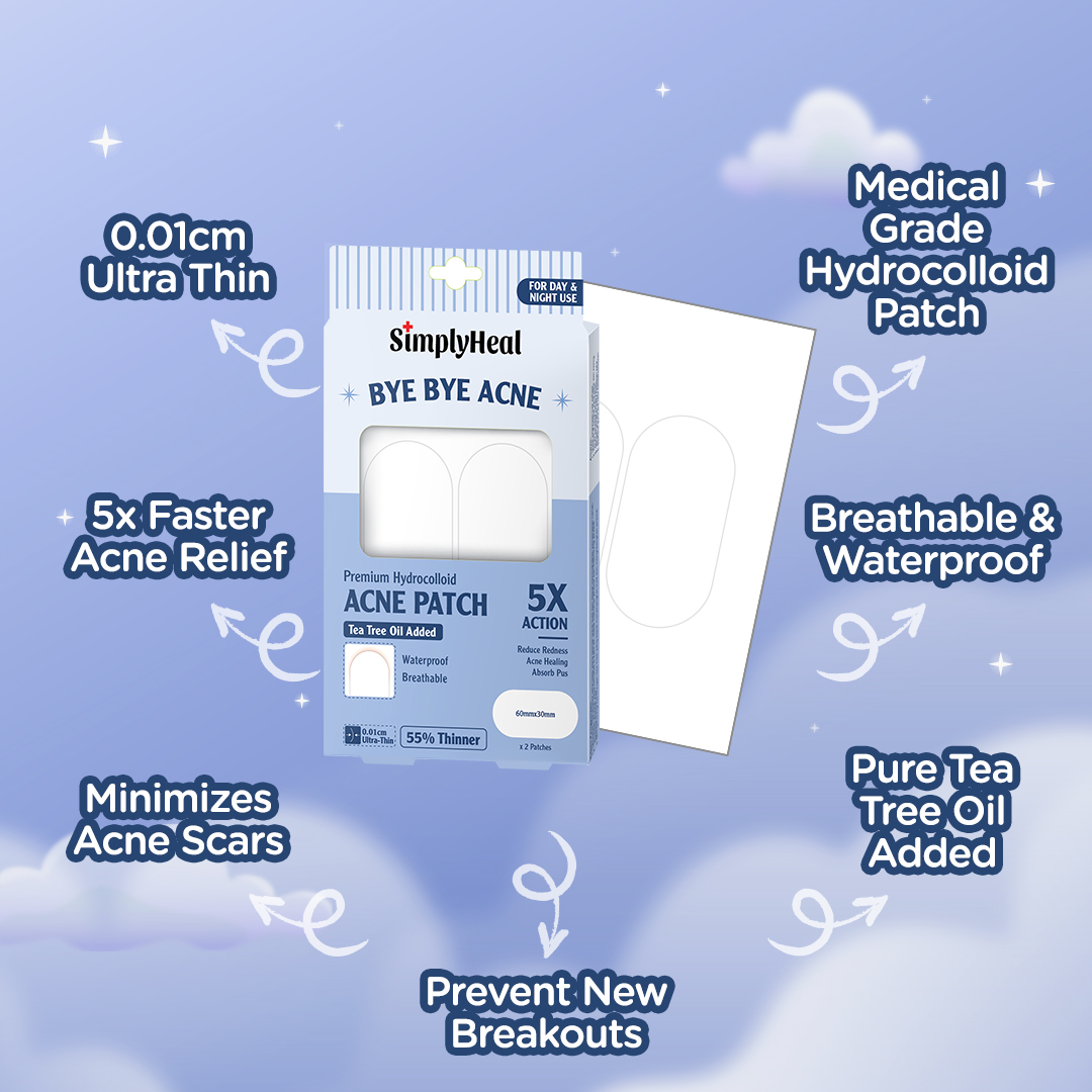 SimplyHeal Day & Night Premium Hydrocolloid Acne Patch (XL Functional) | Shopee Singapore