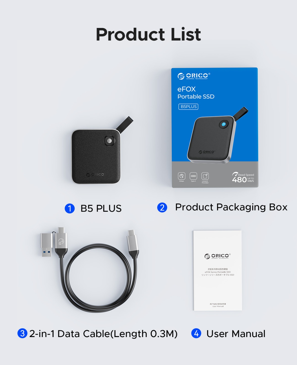 ORICO Mini PSSD External Drive, USB 3.2 Gen2 SSD for IPhone 15/Pro ...