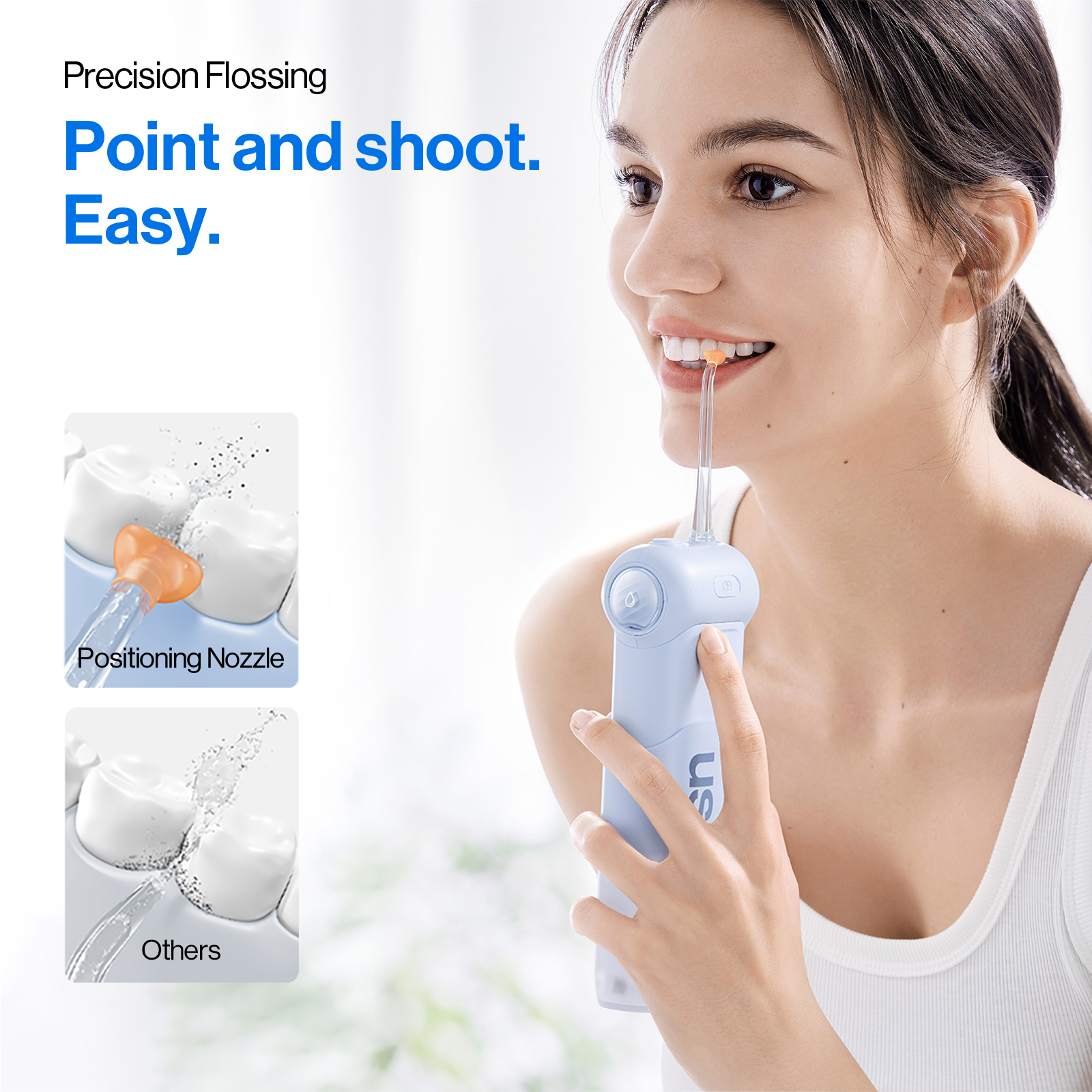 usmile C10 Portable Dental Flosser | ComfyStream | 95 Days Battery Life ...