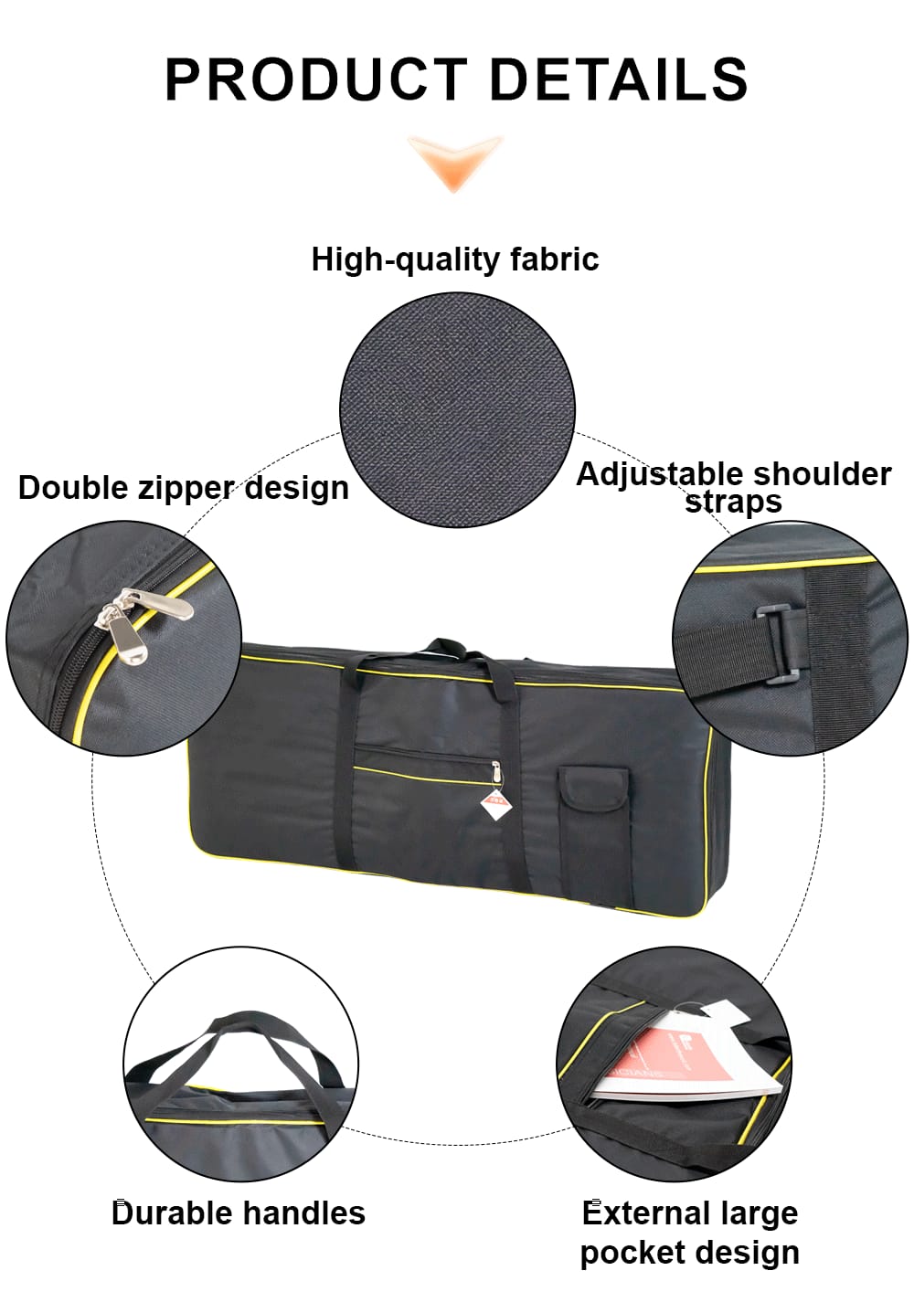 🔥Premium🔥Electronic Keyboard Bag Electric Piano Backpack 61 Keys Thick ...