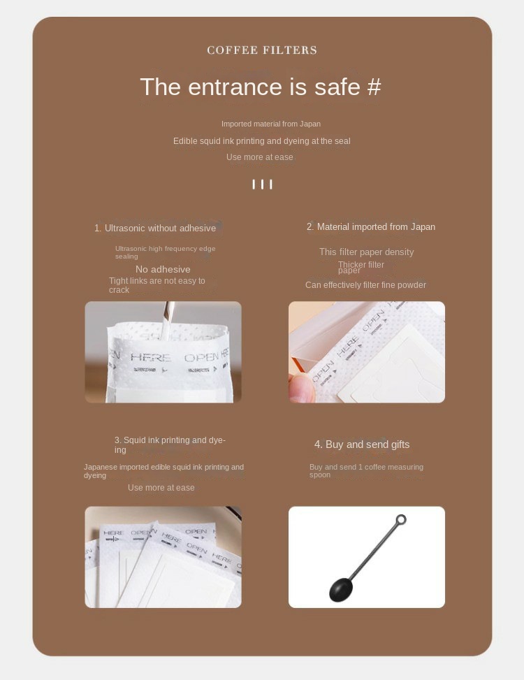 [SG In Stock]Coffee Filter Paper 50 Pcs Drip Bag Drip Bag Coffee Filter ...