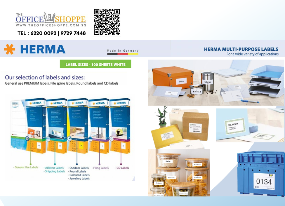 The Office Shoppe - HERMA Premium Address Sticker Label A4 96 x 50.8mm ...