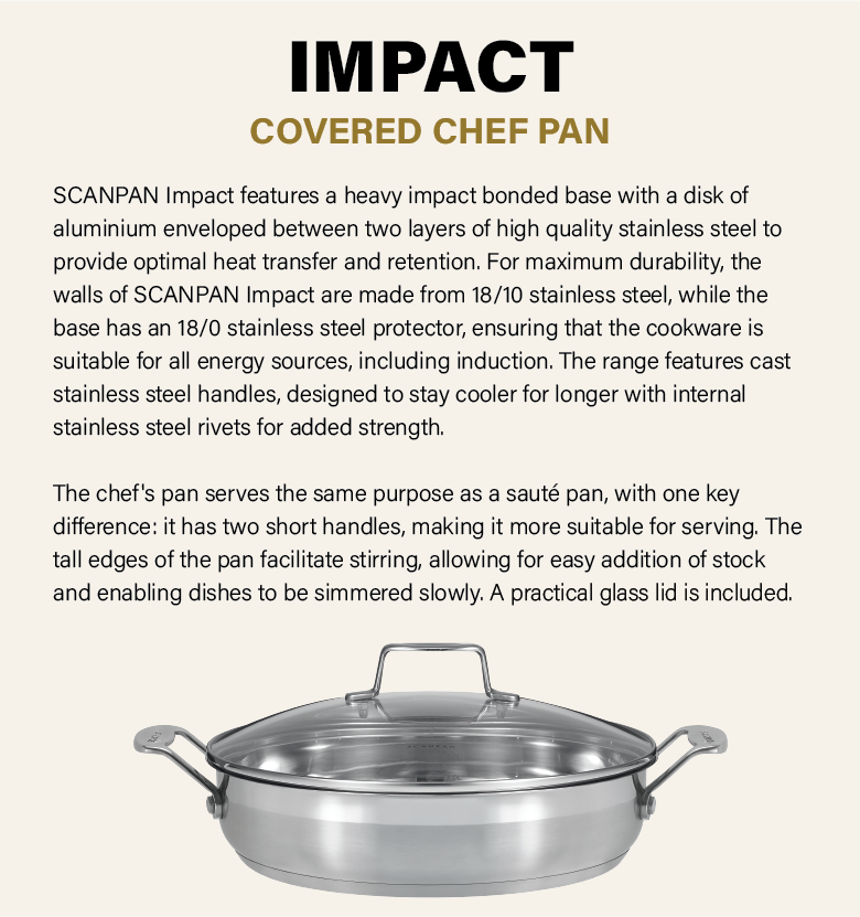 SCANPAN Impact 28cm Covered Chef Pan | Shopee Singapore