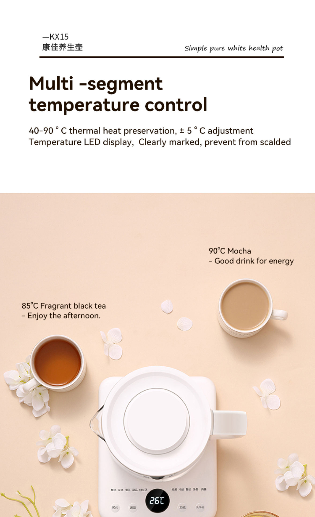 KONKA 1.5L Health Pot Electric Kettle Portable Multi Cooker Tea Dessert Cooker 養生壺 | Shopee ...