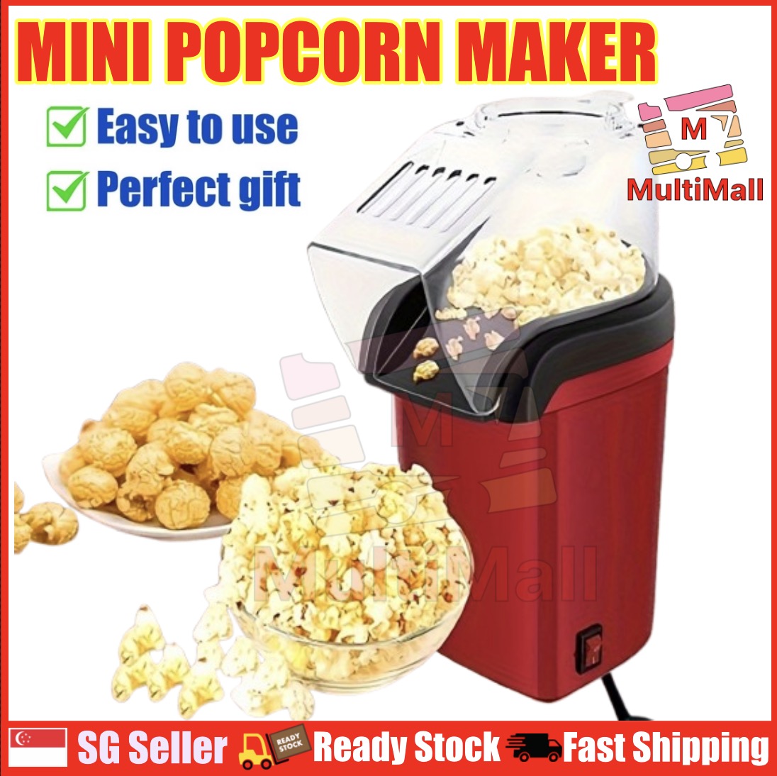 New Mini Popcorn Maker l Popcorn Maker Machine for Home | Hot Air Popcorn Machine | Party Maker ...