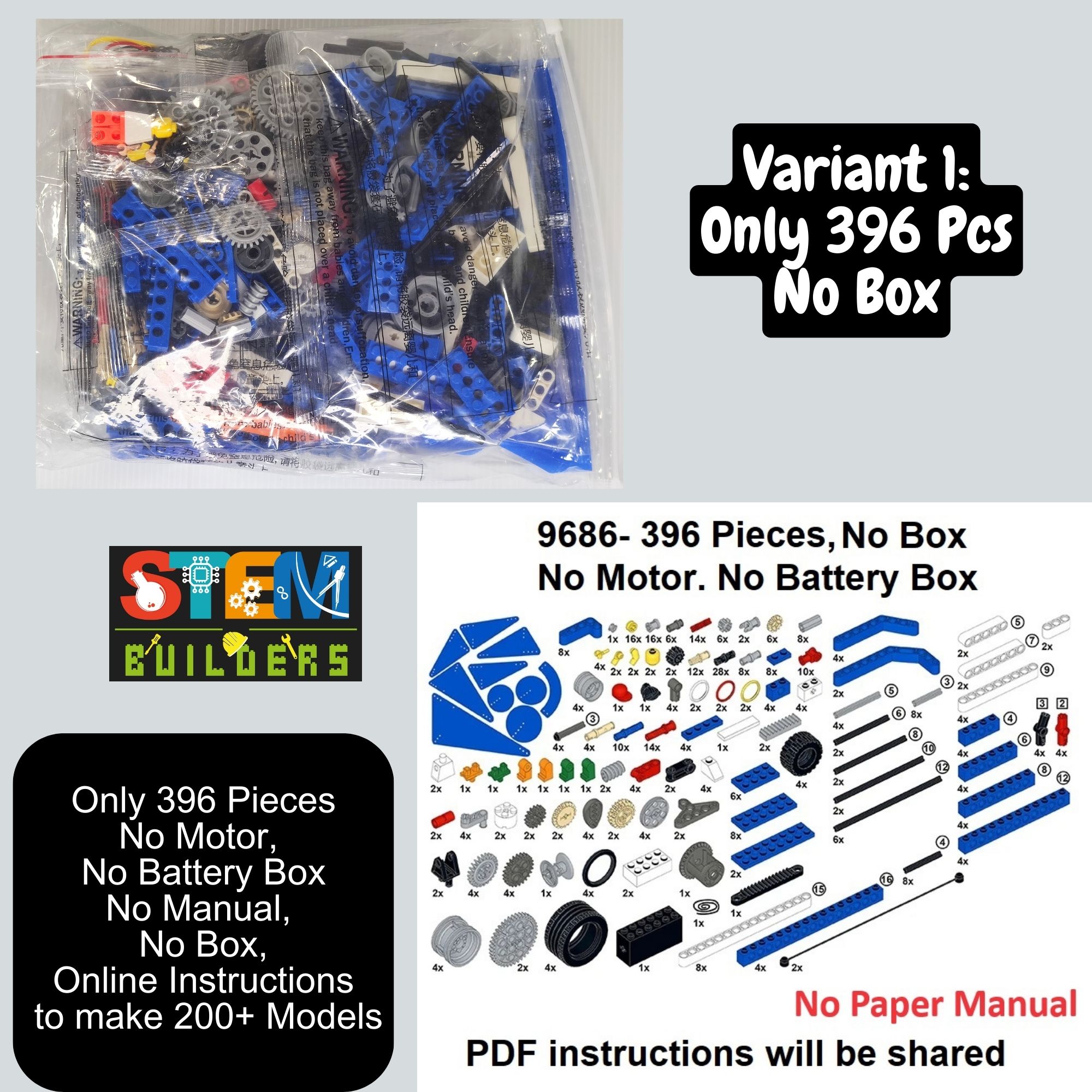 Coding Robot| SG Seller | Lego 9686 Compatible | 396pcs | 200 in 1 |Robotics| 90 Days Warranty ...