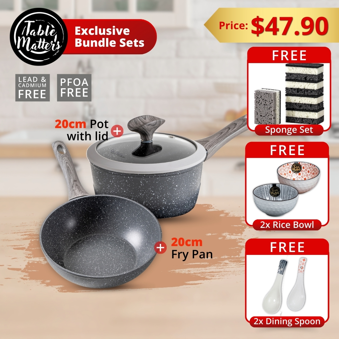 Table Matters Everyday Chef Series Cookware Set [Fry Pan | Wok Pan ...