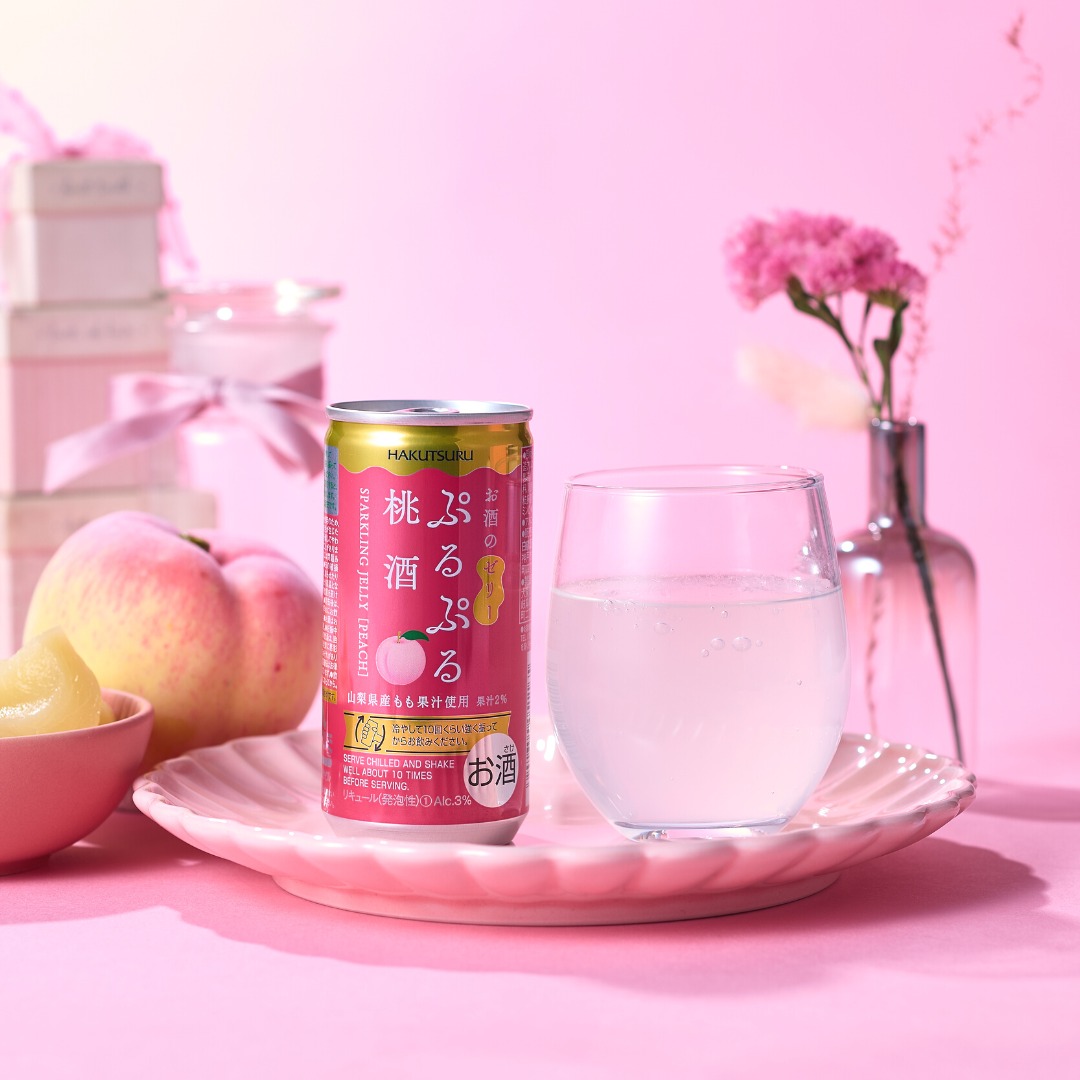 Hakutsuru Puru Puru Sparkling Jelly Sake 190ml 3%Peach Plum Apple Mango ...