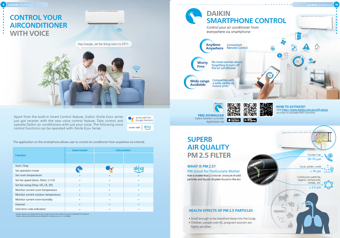 DAIKIN SYSTEM 3 ISMILE ECO WITH STREAMER TECHNOLOGY (INCLUDED FREE ...