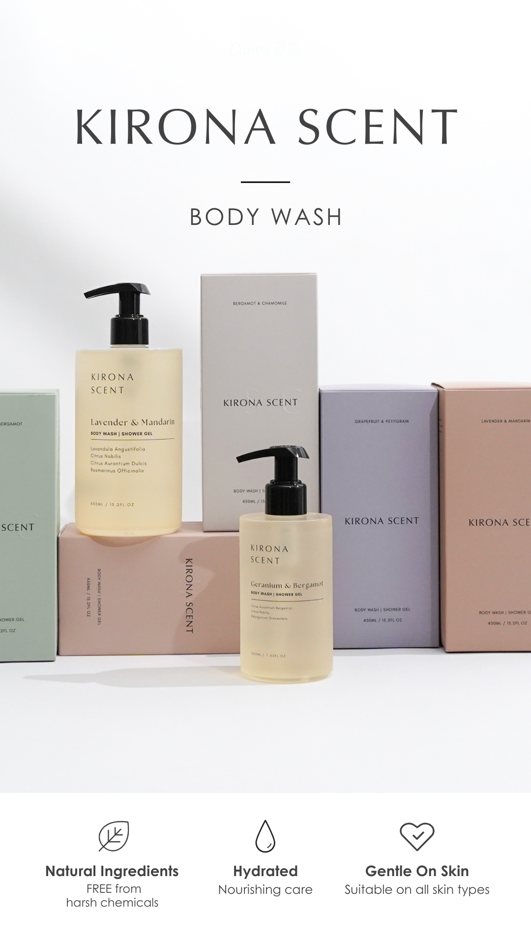 [10.10 Sale] Pure Essential Oil Body Wash Natural Ingredient Hotel Body ...