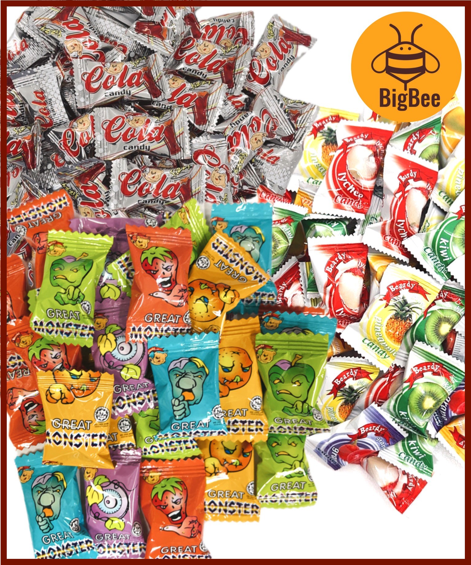 Beardy - 200g / 500g per pack Great Monster Candy Monster Mixed Fruits ...
