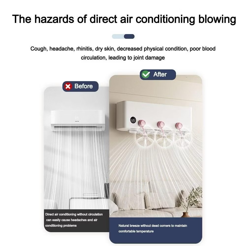 Aircon Wind Deflector Anti-Direct Blowing Fan Suction Cup Air ...