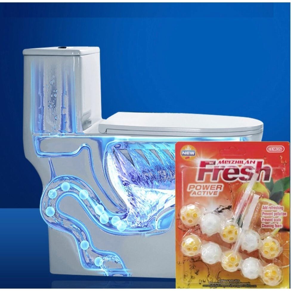 (FOREVER $2) Hanging Toilet Deodorant Ball Automatic Toilet Cleaner 4 ...