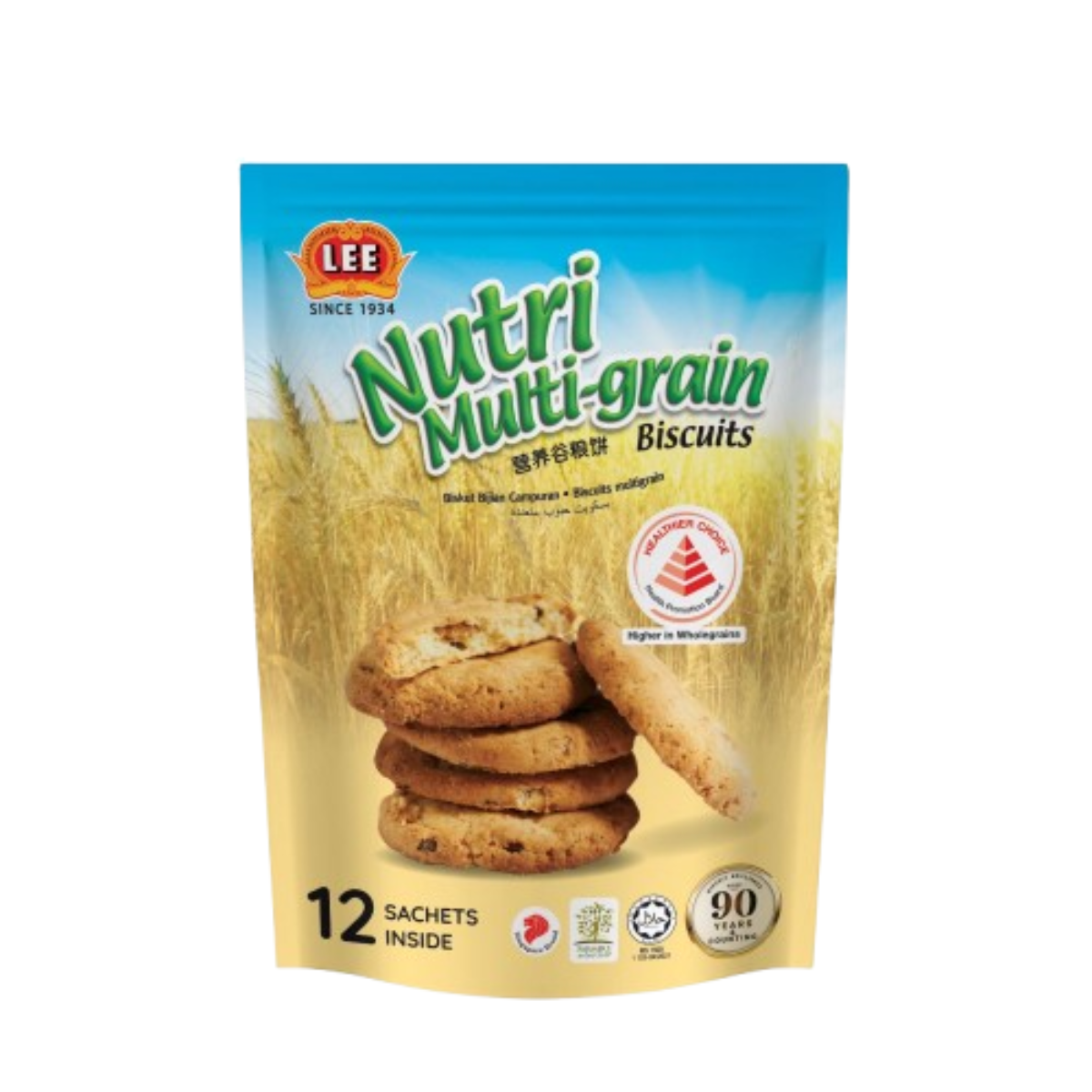 【Healthier Choice】Lee Nutri Multigrain Biscuits (180g x 6) | Shopee ...