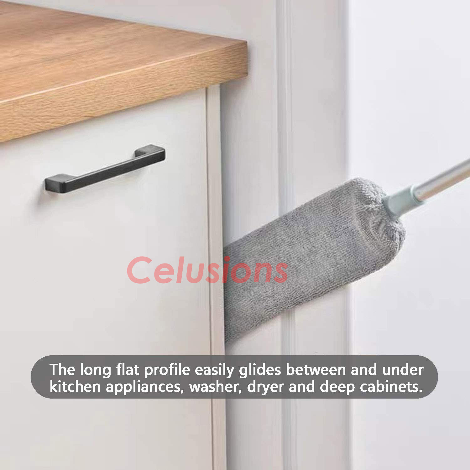 【SG Seller】⭐Extendable Gap Duster ⭐ Bendable Sweeper Broom Microfiber ...